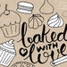 Baking Clipart. Hand Drawn Cake, Cookie, Meringue Clip Art. Bakery ...