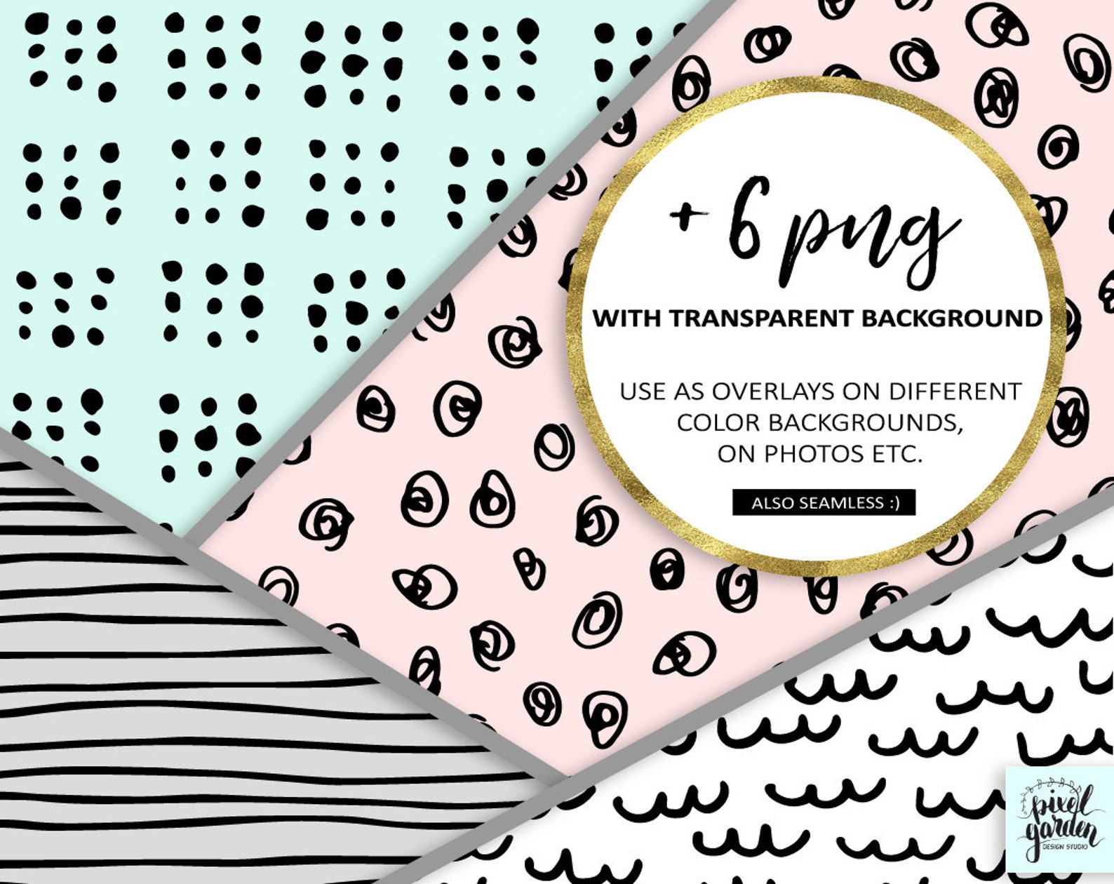 Geometric Digital Paper. Black & White Minimalist Blog Background. Hand ...