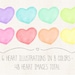 Watercolor Hearts Clipart. Hand Painted Heart Watercolour Clip Art ...