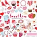 Hand Drawn Valentine's Day Clip Art. Doodle Love, Wedding Clipart ...