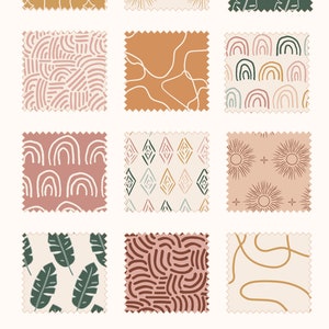 Boho Seamless Digital Paper. Boho Rainbow Scrapbook Paper. Tropical ...