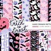Cute Halloween Digital Paper. Hand Drawn Spooky Halloween Background ...
