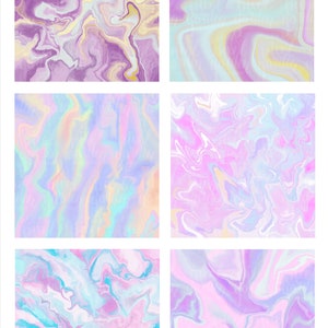 Marble Texture Digital Paper. Pastel Marbled Background. Hand Painted ...