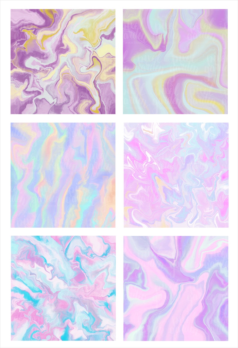 Marble Texture Digital Paper. Pastel Marbled Background. Hand - Etsy