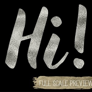 Silver Alphabet Clipart. Silver Letters, Numbers, Symbols. Hand Written ...