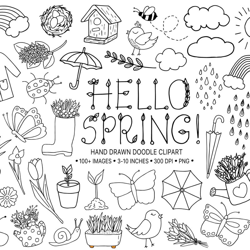 Spring Doodles - Etsy