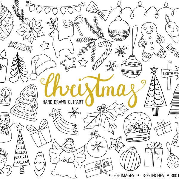 Hand Drawn Doodle Clip Art - Etsy
