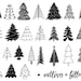 Doodle Christmas Tree Clip Art. Hand Drawn Christmas Tree Illustrations ...
