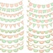 Gold Bunting Banner Clip Art. Mint & Pink Bunting Clipart. Gold Glitter ...