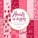 Valentines Day Digital Paper. Minimalist Love, Hearts Background. Hand ...