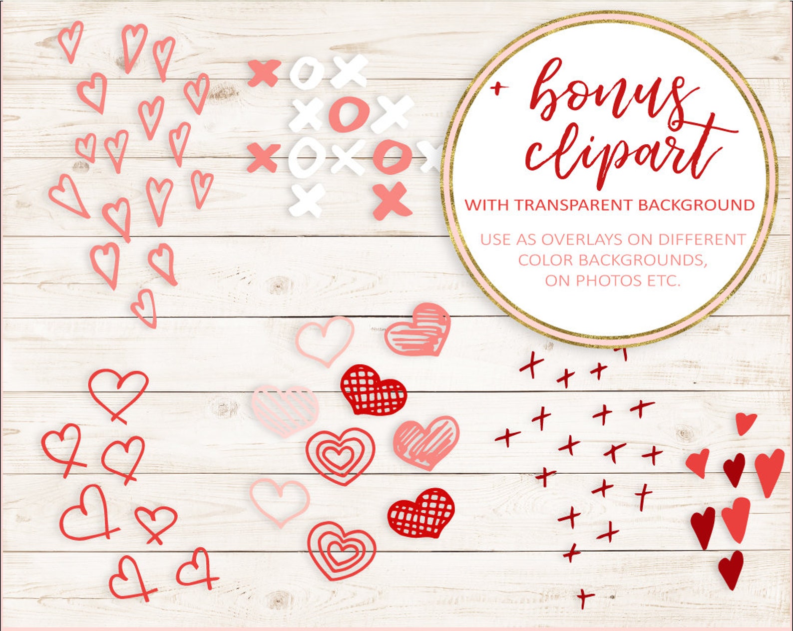 Valentines Day Digital Paper. Minimalist Love Hearts | Etsy