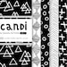 Hand Drawn Geometric Digital Paper. Minimalist Scandi Nordic | Etsy
