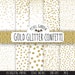 Gold Glitter Confetti Digital Paper. Gold Metallic Dot | Etsy