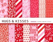 Love Seamless Patterns. Valentines Day Digital Paper. Hand - Etsy