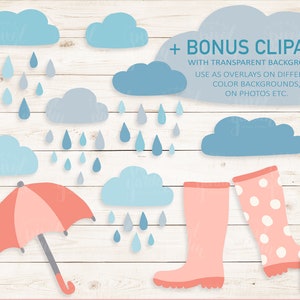 Rain Digital Paper. Raindrop, Umbrella, Could Patterns. Umbrellas ...