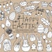 Easter Clipart. Hand Drawn Easter Egg Clip Art. Black & White Spring ...