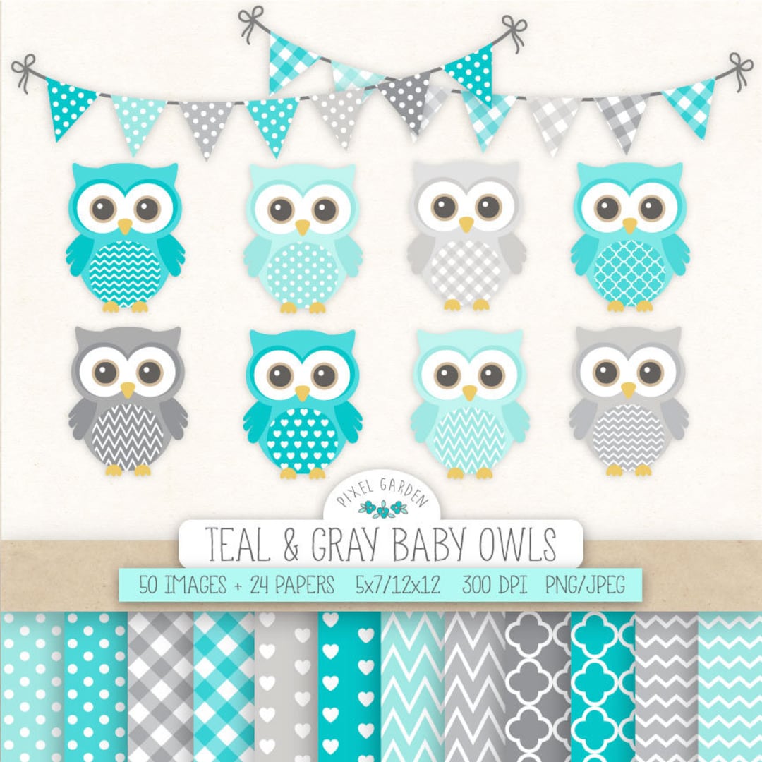 Baby Boy Shower Owl Clipart