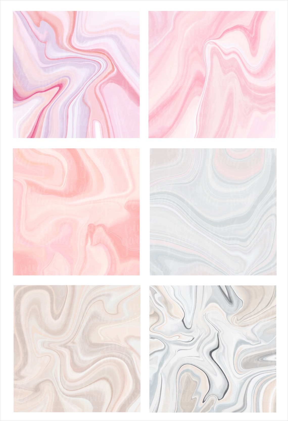 Minimalist Marble Texture Digital Paper. Neutral Marbled - Etsy