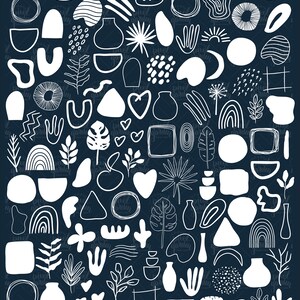 Abstract Boho Clip Art. Abstract Collage Element Clipart. Neutral ...