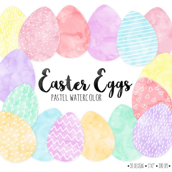 Watercolor Eggs - Etsy