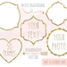 Gold Frames Clipart. Gold Foil Labels Clip Art. Metallic Glitter ...