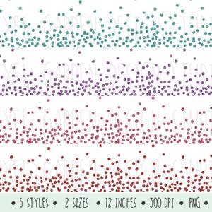 Glitter Confetti Borders Clip Art. Glitter Borders and Frames. Metallic ...