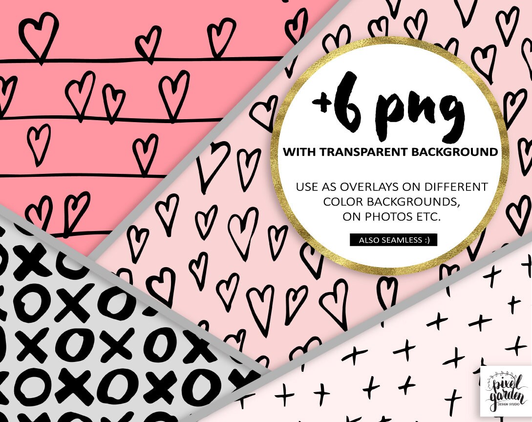 Love Digital Paper. Minimalist Valentines Day Background. Hand - Etsy