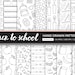 Back to School Digital Paper. Office Supplies, Student, Stationery ...