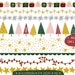 Christmas Borders Clip Art. Red, Green, Gold Digital Ribbon Clipart ...