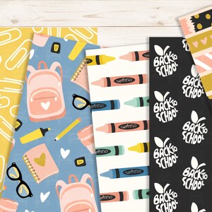 Back to School Digital Paper. Hand Drawn Teacher Background. Office ...