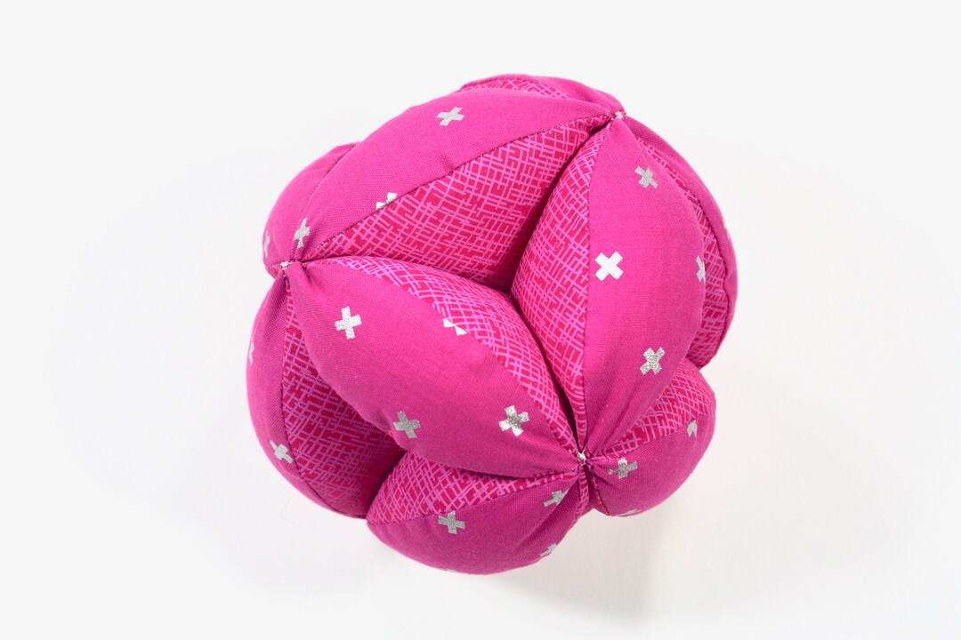 5.5" Segmented Fabric Ball, Fabric Stuffed Ball, Fabric Ball, Segmented ...