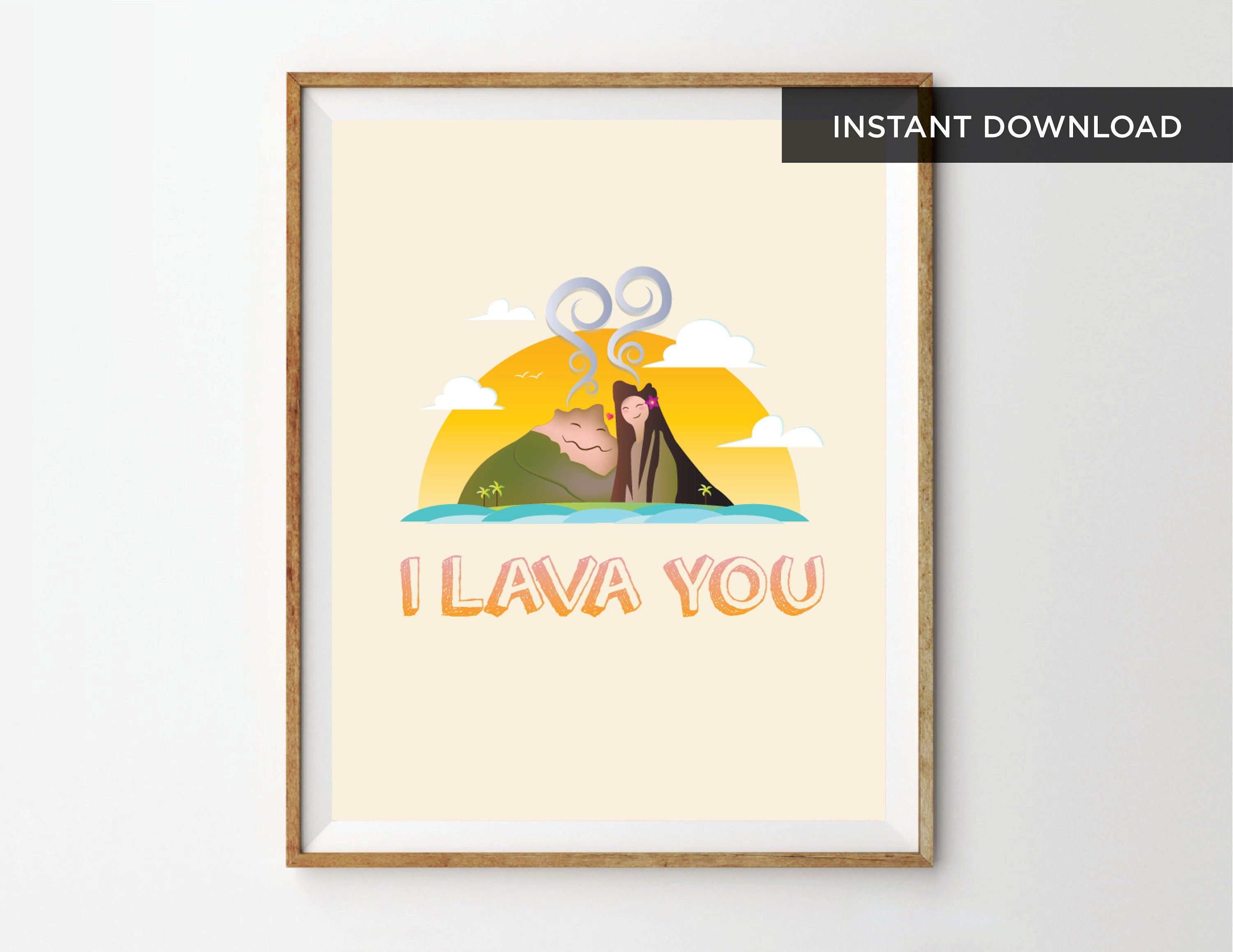 I Lava You 8x10 Printable Valentine's Day | Etsy