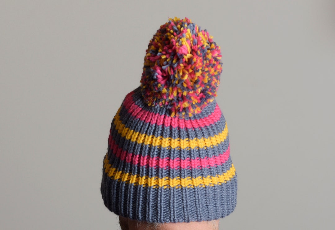 Beautiful BIG BOBBLE Warm Beanie Hat - Made in the UK - Cool Cycling ...