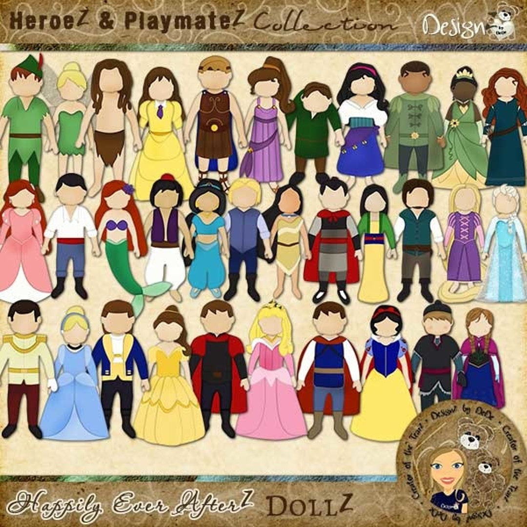 Happily Ever Afterz Dollz - Digital Scrapbook Embellishments, Digital ...