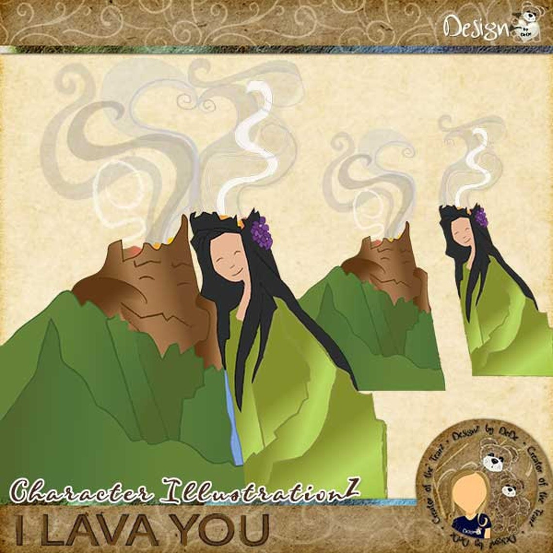 I LAVA YOU - Digital Character Illustration - Etsy