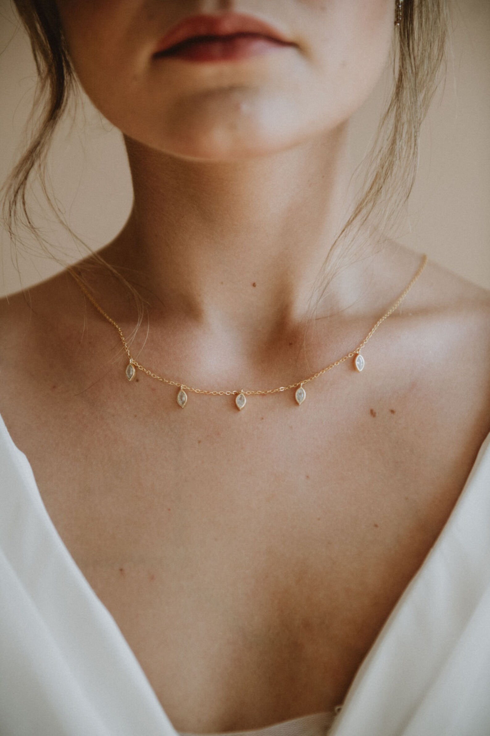 Backdrop Necklace Bridal Back Necklace Back Hanging - Etsy