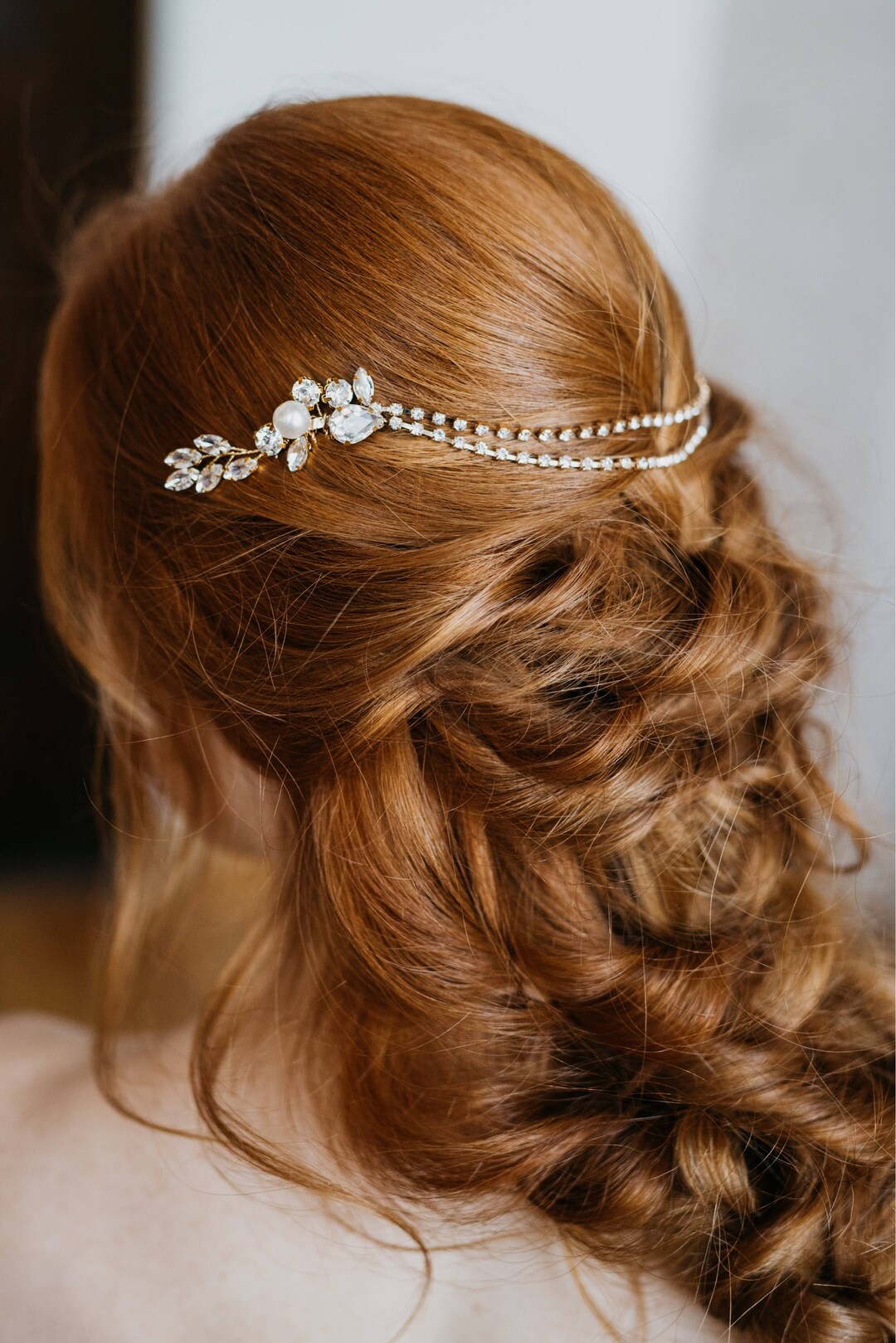 Wedding Hair Chain Bridal Hair Chain Bridal Headpiece Bridal Hair Piece ...