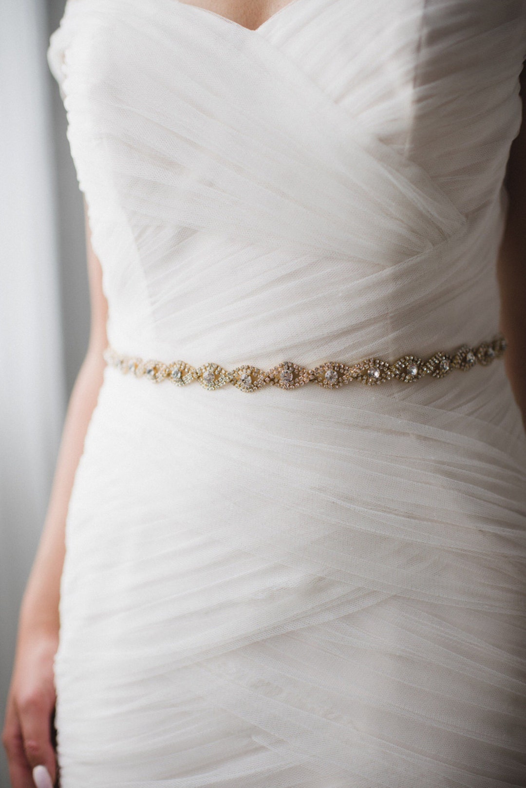 Crystal Bridal Belt | Gold Bridal Belt Sash | Thin Gold Wedding Belt ...