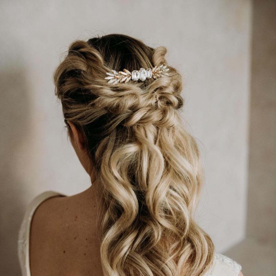 Art Deco Hair Comb | Gold Bridal Headpiece | Gold Bridal Hairpiece ...