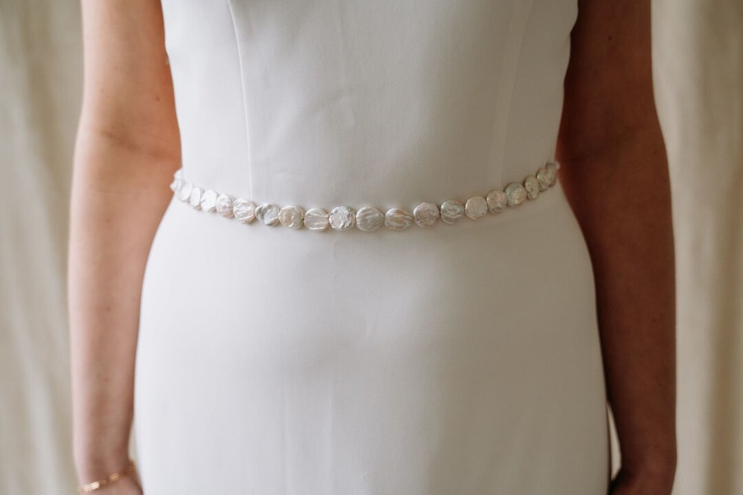 Pearl Bridal Belt | Pearl Wedding Dress Sash | Natural Pearl Wedding ...