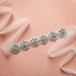 Tulle Bridal Belt | Tulle Rhinestone Bridal Sash | Rhinestone Sash ...