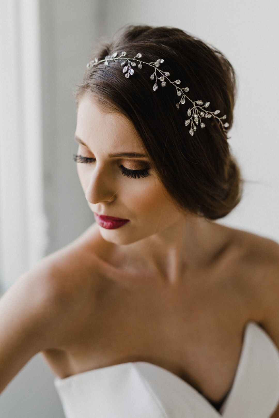 Bridal Hair Vine Wedding Hair Vine Bridal Headpiece Crystal Wedding