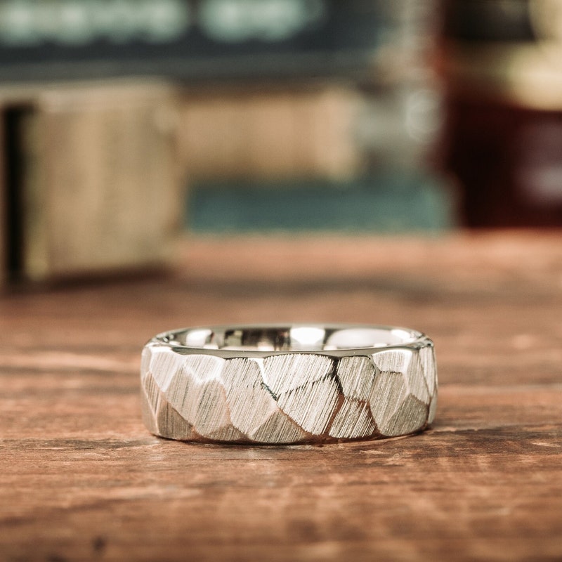 Faceted Wedding Ring - Etsy