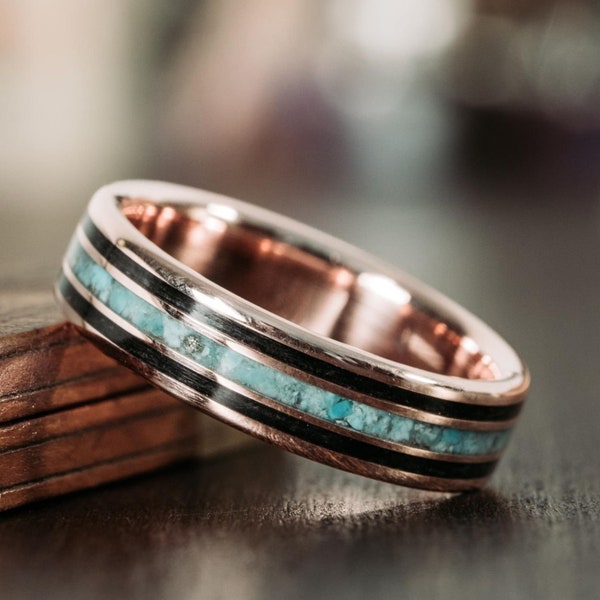 Mens Rustic Wedding Band - Etsy