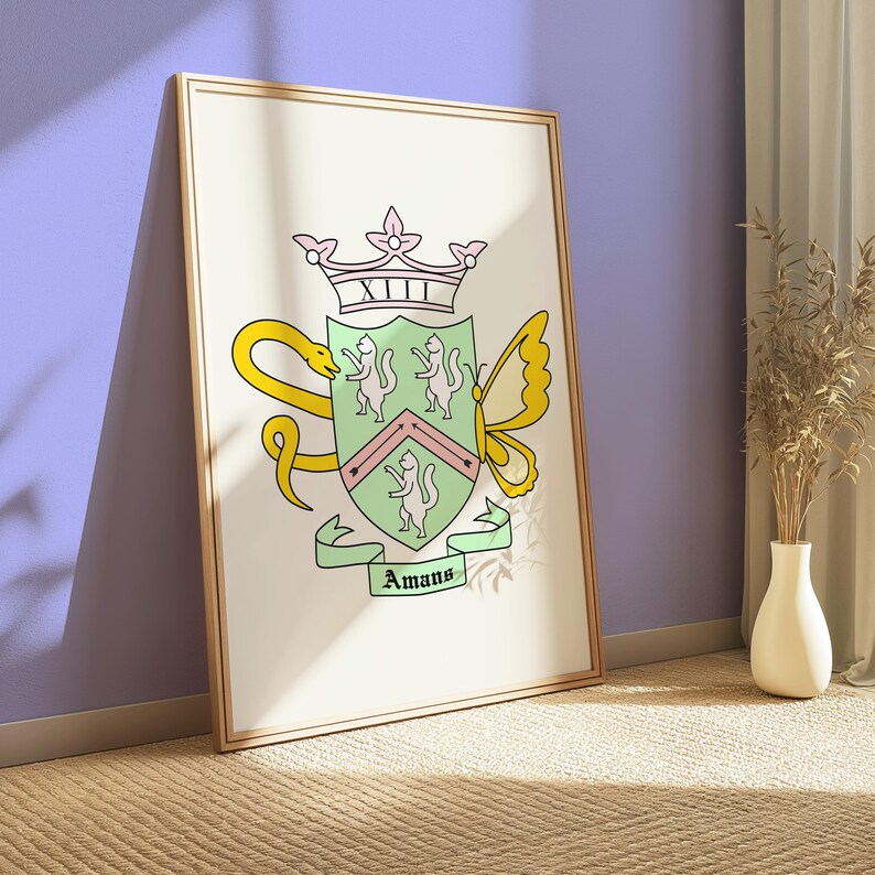 Taylor TS Swift Emblem Coat of Arms Swift Crest Digital Download Wall ...