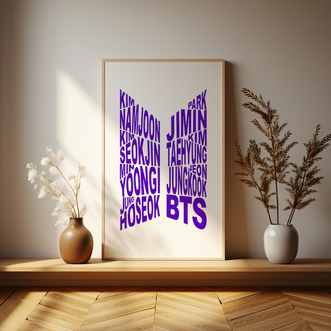 Bts Ot7 Logo Fanchant Printable Poster Wall Decor Art Digital Download ...