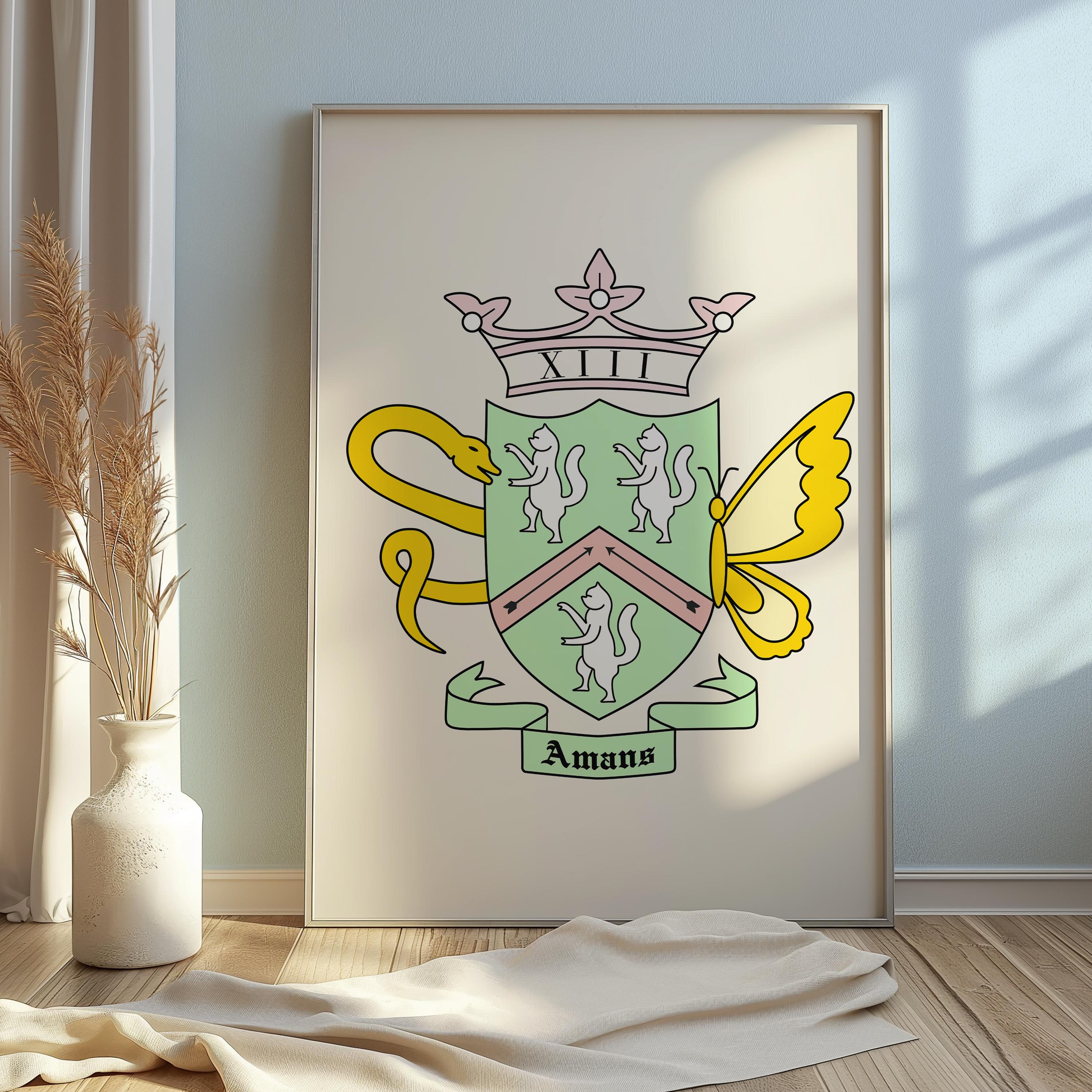 Taylor TS Swift Emblem Coat of Arms Swift Crest Digital Download Wall ...