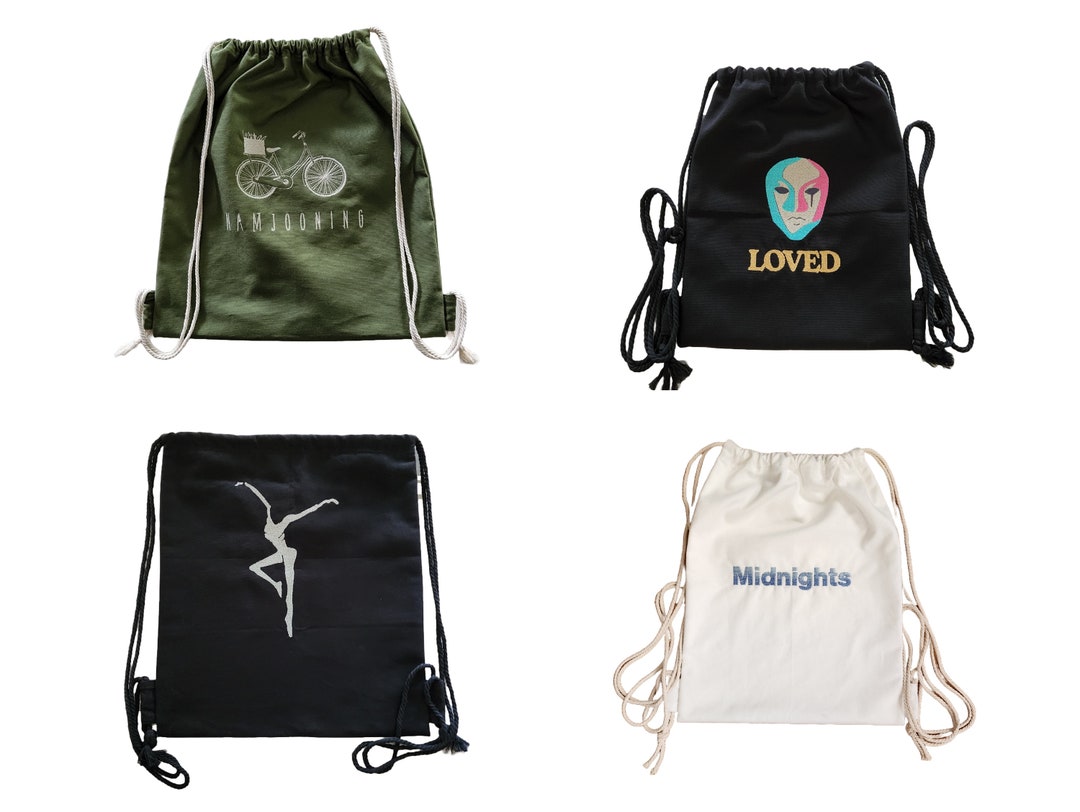 Custom Drawstring Backpack Embroidered, Cinch Bag, Twill Drawstring ...