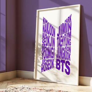 BTS OT7 Logo Fanchant Poster: Kpop Wall Art (digital Download) - Etsy ...