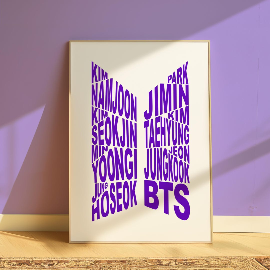 Bts Ot7 Logo Fanchant Printable Poster Wall Decor Art Digital Download ...